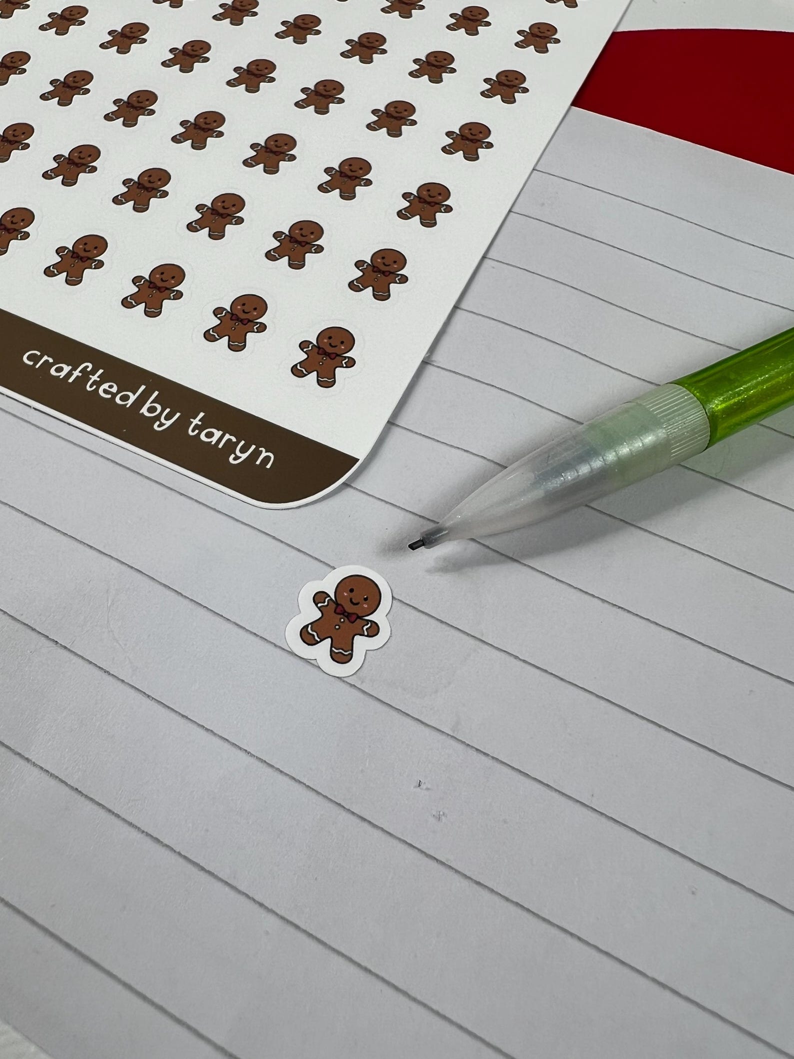 Gingerbread Men Mini Sticker Sheet – Festive Holiday Stickers for ...