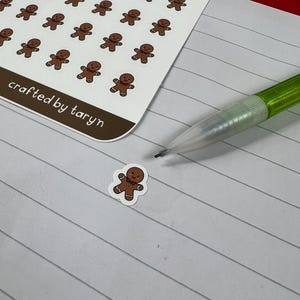 Gingerbread Men Mini Sticker Sheet – Festive Holiday Stickers for ...