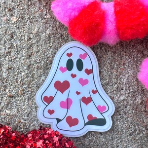 2-inch Valentine's Day Ghost Sticker Pack, Water Resistant Stickers ...