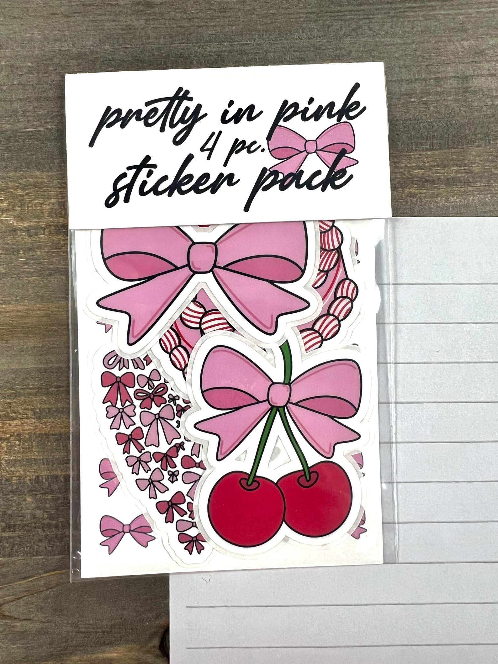 Pretty in Pink Sticker Pack, Coquette Decals for Journals, Scrapbooking ...