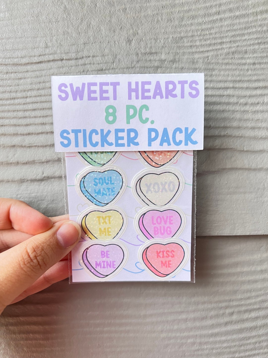 Mini Sweethearts Sticker Pack, Valentine's Day Stickers, Conversation ...