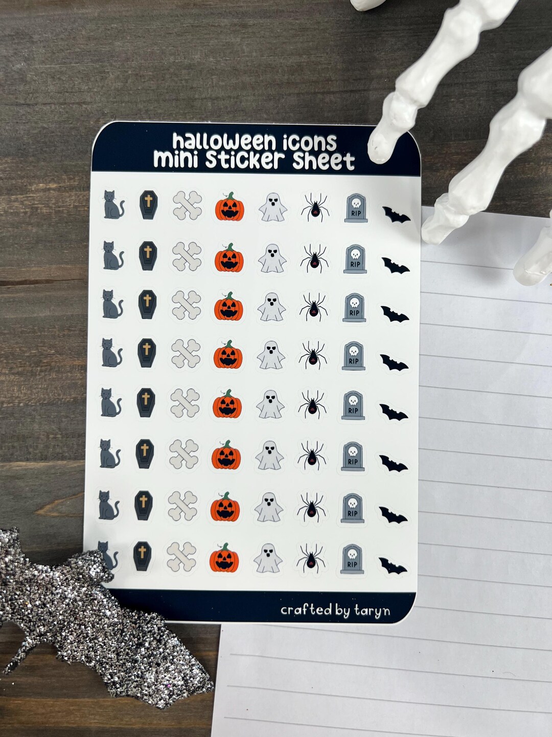 Halloween Icons Mini Sticker Sheet - Etsy