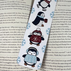 Winter Themed Bookmarks, Gift for Book Lover, Bookish Readers, Penguins ...