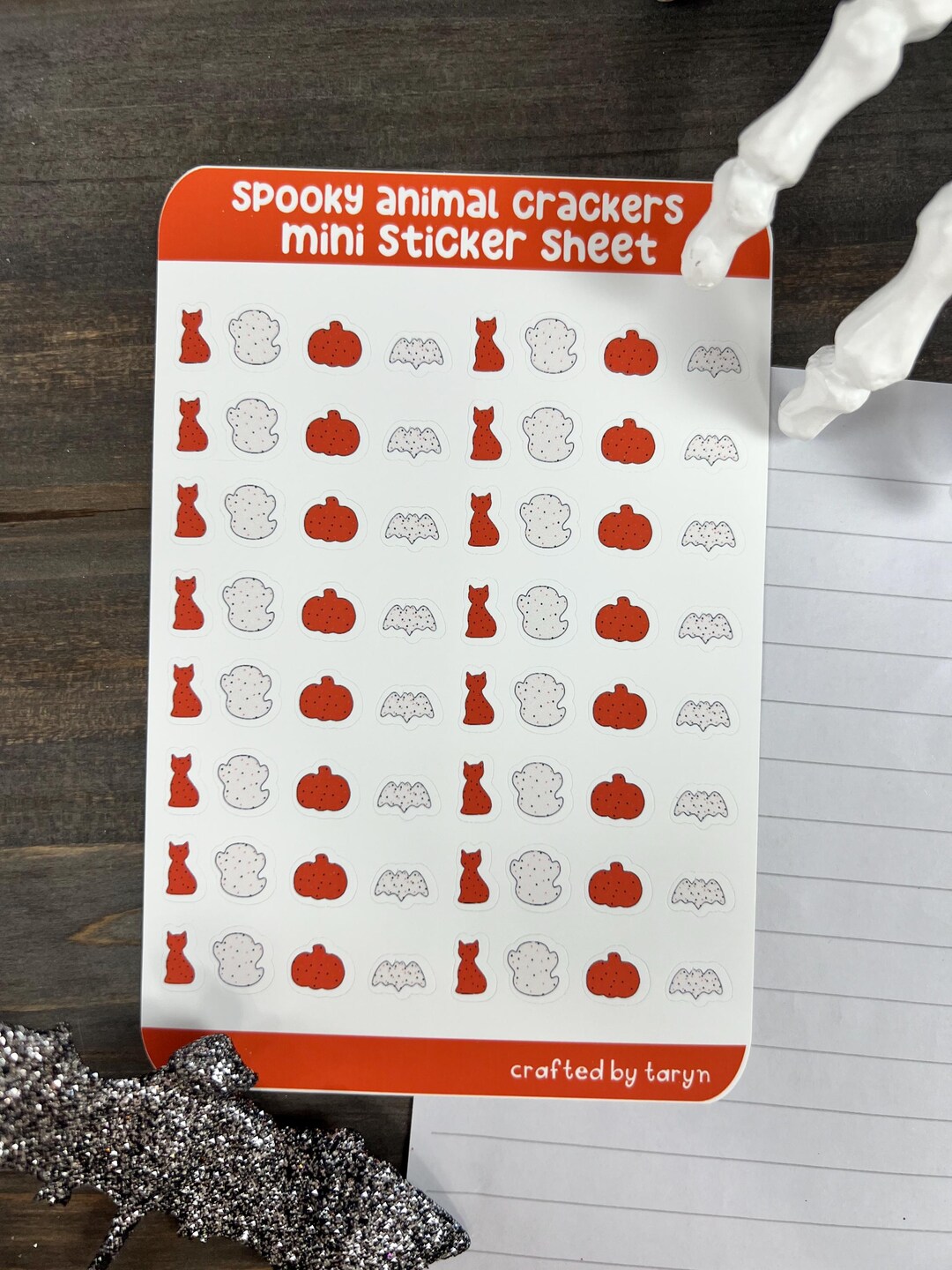 Spooky Animal Crackers Mini Sticker Sheet - Etsy