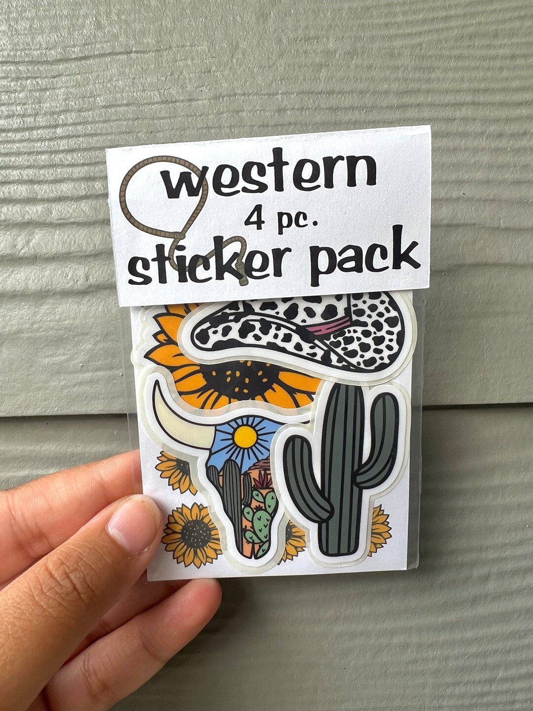 2-inch Western Sticker Pack, Cowboy Stickers, Country Stickers, Cactus ...