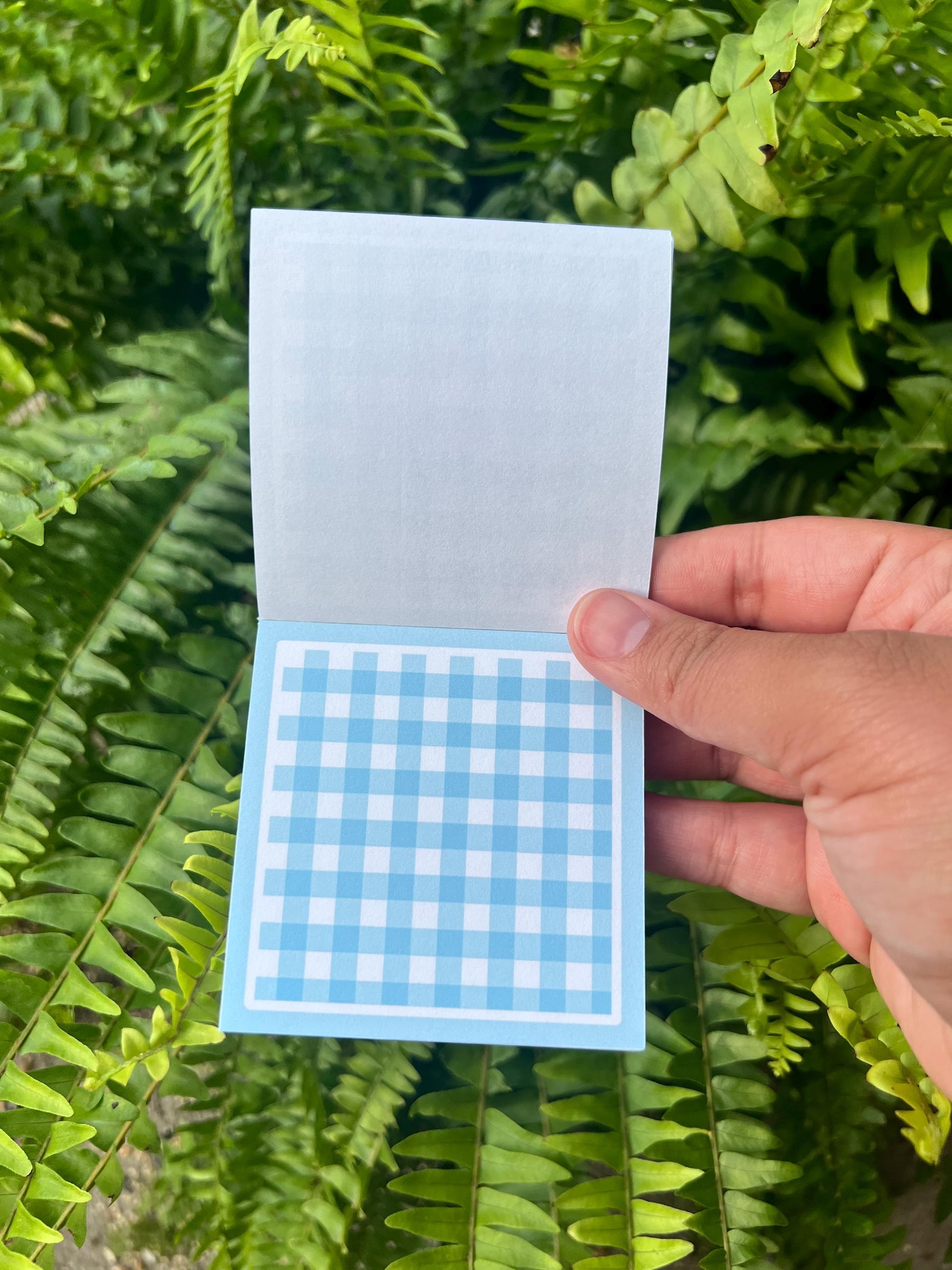 Blue Gingham Notepad, Cute Memo Pad, Aesthetic Stationery, to Do List ...