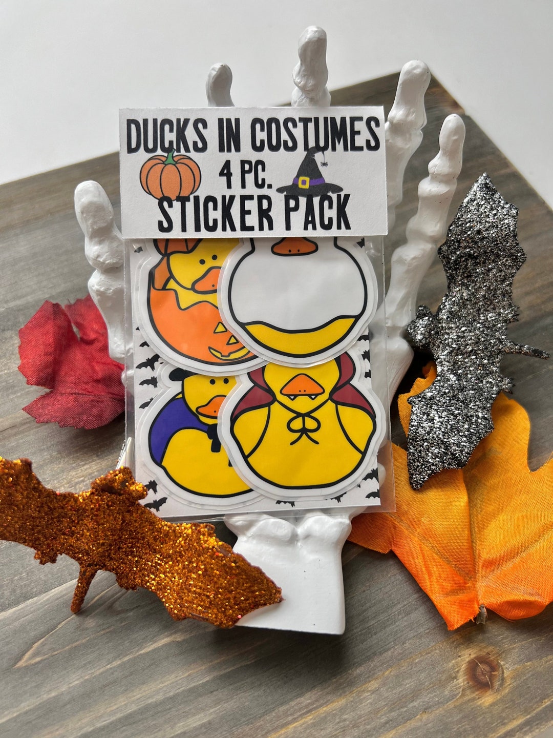 Halloween Duck Sticker Pack - Spooky Ducklings, Cute Halloween Decals ...