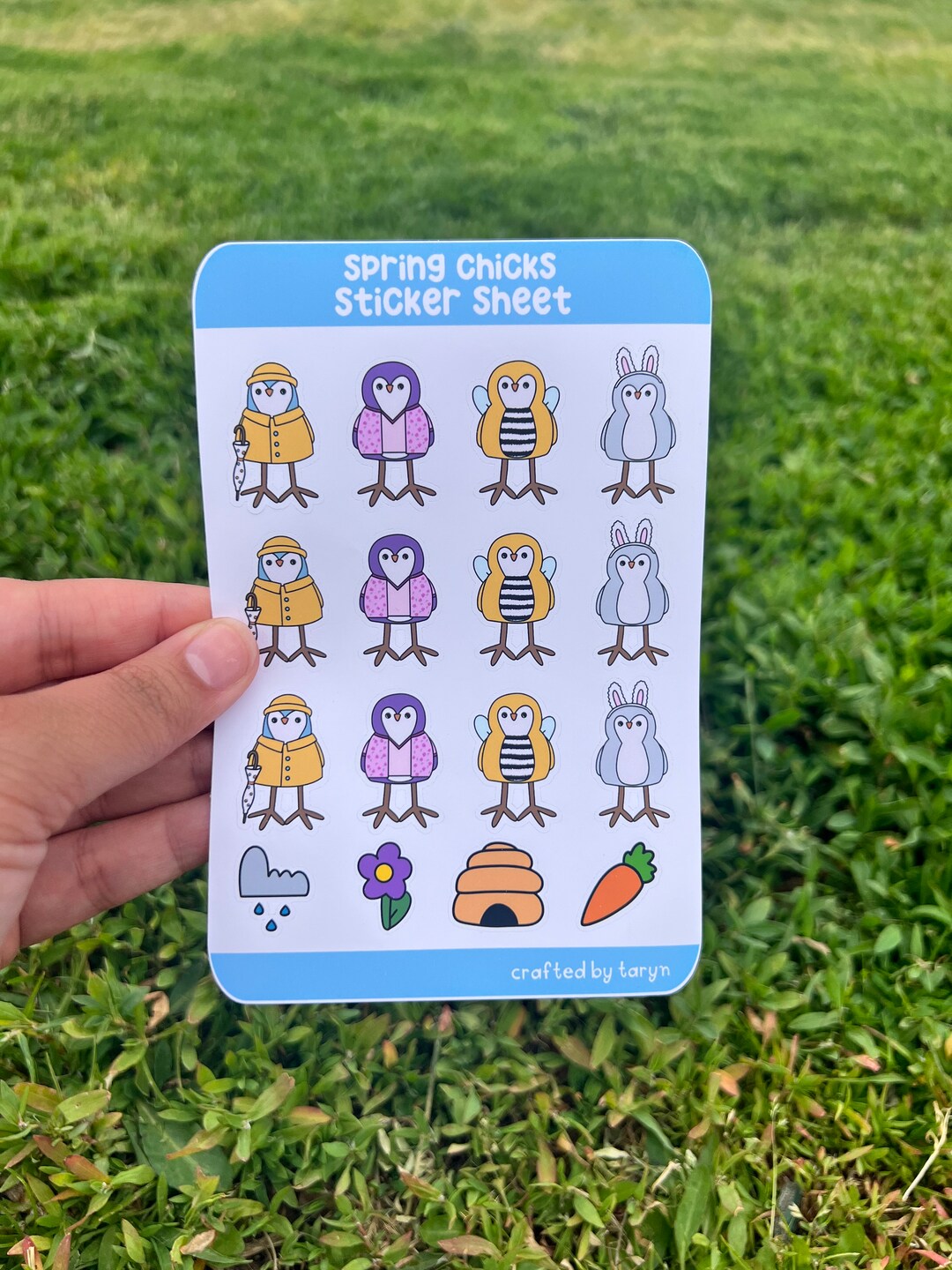 Spring Chicks Sticker Sheet, Bird Decals for Bullet & Junk Journaling ...