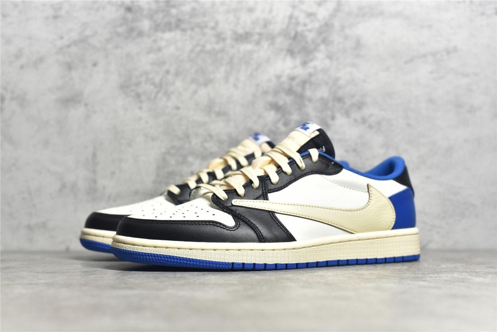 Sneaker Retro 1 Low Frgmnt Travis Blue White Scott Shoes - Etsy