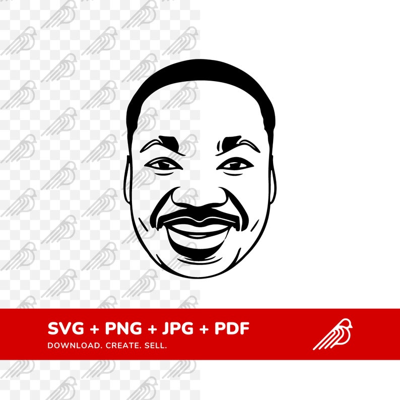 MLK Smiling Svg, Martin Luther King Jr, Black History Month Design, MLK ...