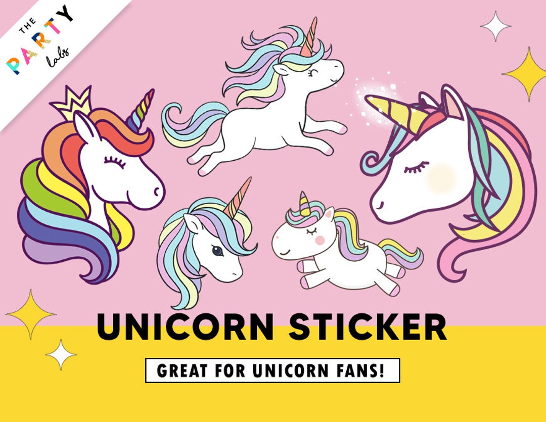 Magical Unicorn Stickers Adorable Unicorn Decals for Laptops, Planners ...