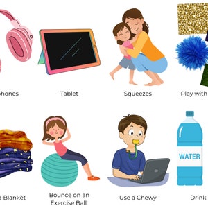 Calm Down Methods Visual Communication Cards for Kids AAC for Autism ...