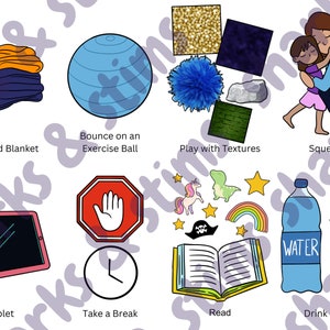 Calm Down Methods - Visual Communication Cards for Kids - AAC for ...