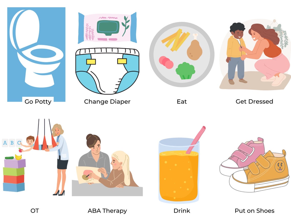 Visual Communication Cards for Kids AAC Great for Autism - Etsy