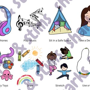 Calm Down Methods - Visual Communication Cards for Kids - AAC for ...