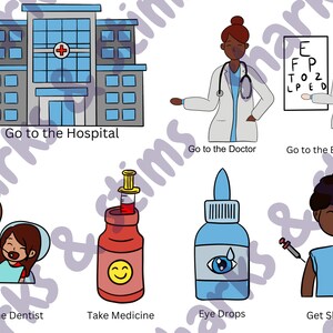 Medical Pack Visual Communication Cards for Kids AAC for Autism, Speech ...