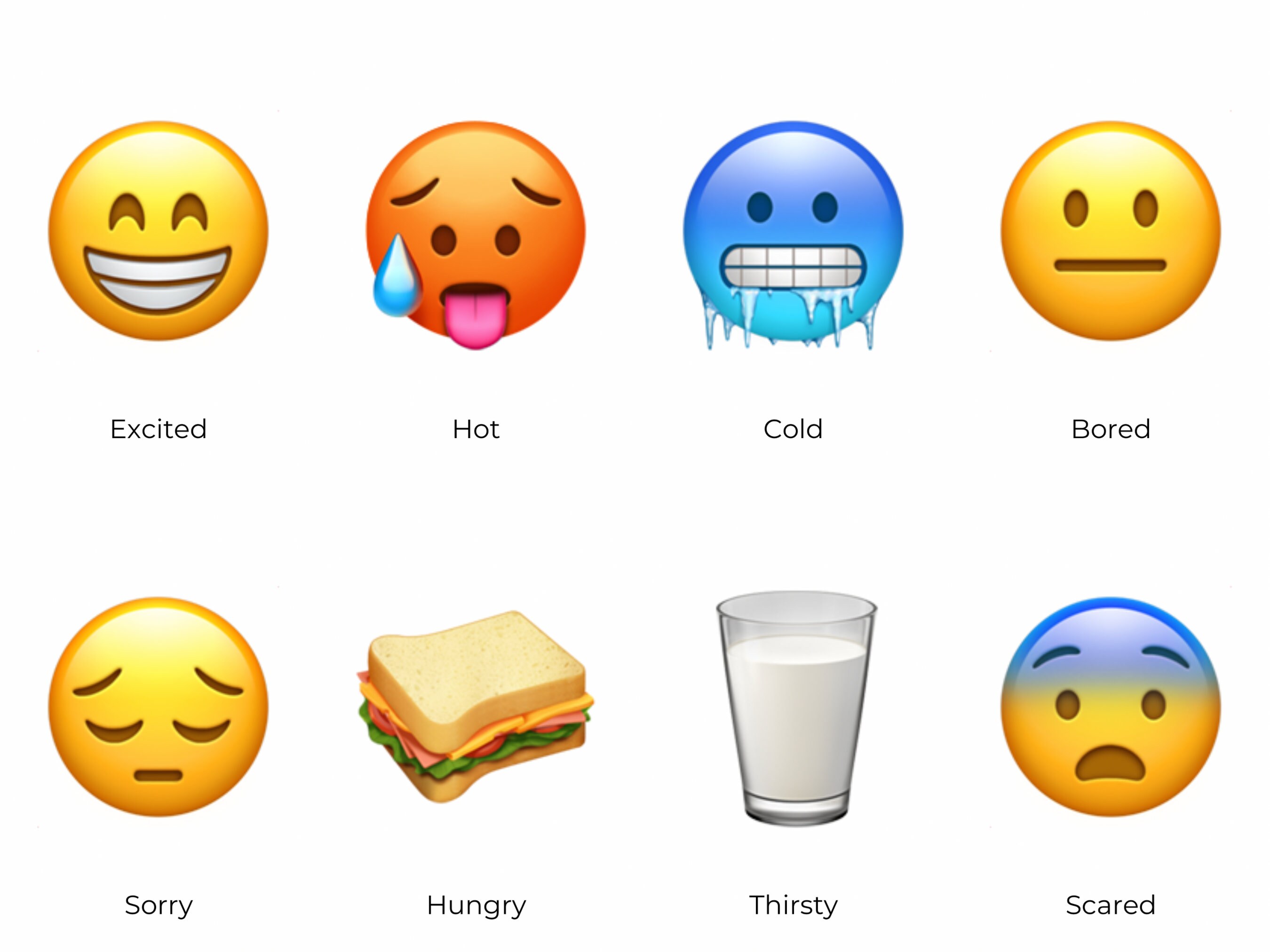 Emotions & Feelings Visual Communication Cards for Kids AAC for Autism ...