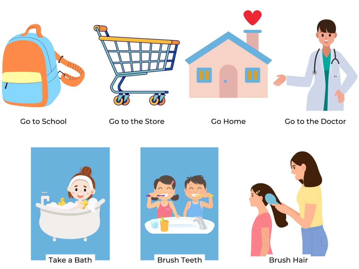 Visual Communication Cards for Kids AAC Great for Autism - Etsy