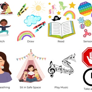 Calm Down Methods Visual Communication Cards for Kids AAC for Autism ...
