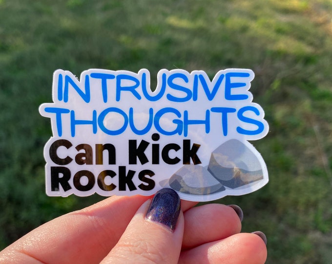 Intrusive Thoughts Vinyl Sticker - OCD Awareness, Mental Health ...