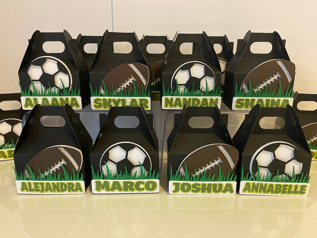Sports Party Treat Boxes Football Treat Boxes Soccer Party - Etsy