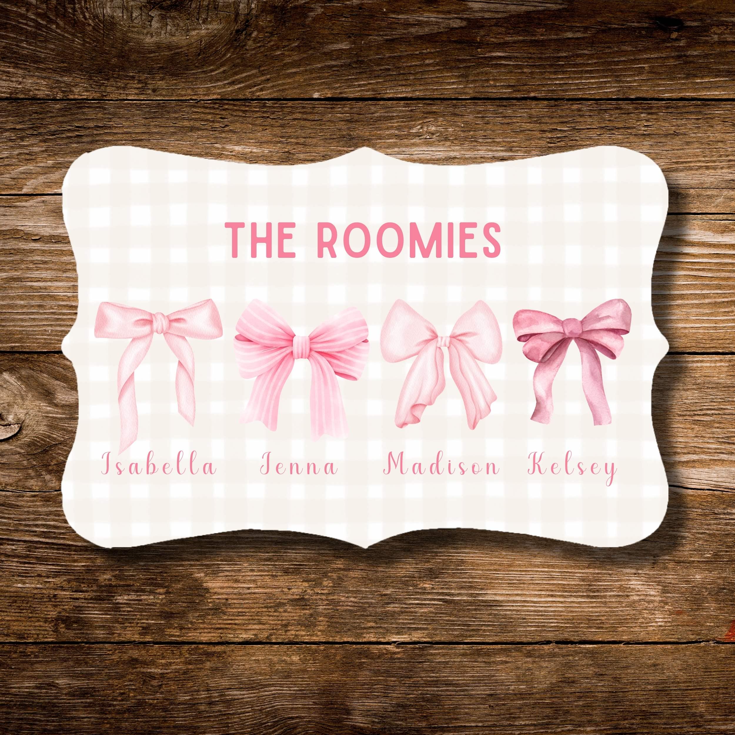 College Dorm Room Roommate Door Sign, Custom Dorm Decor, Personalized ...