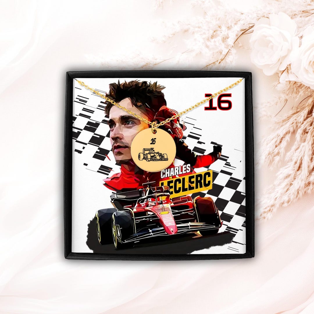 Charles Leclerc, F1 Necklace, Personalized Jewelry, Ferrari F1, Gift ...