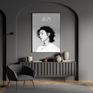 Suga Poster, BTS Poster, Agust D, BTS Wall Art, Wall Decor, Kpop Poster ...