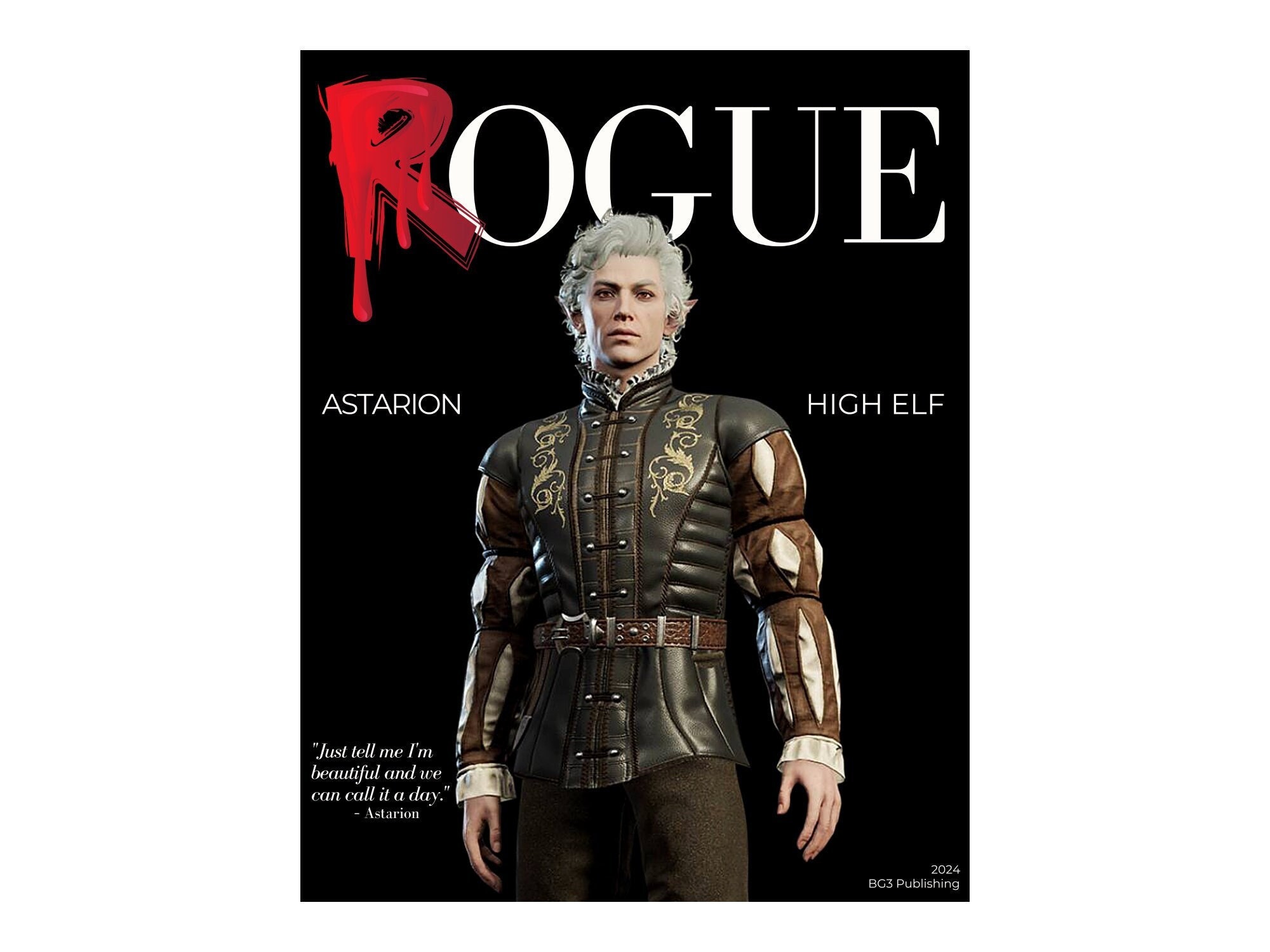 Baldur's Gate 3 Astarion Rogue Shirt, Astarion High Elf, Video Game ...