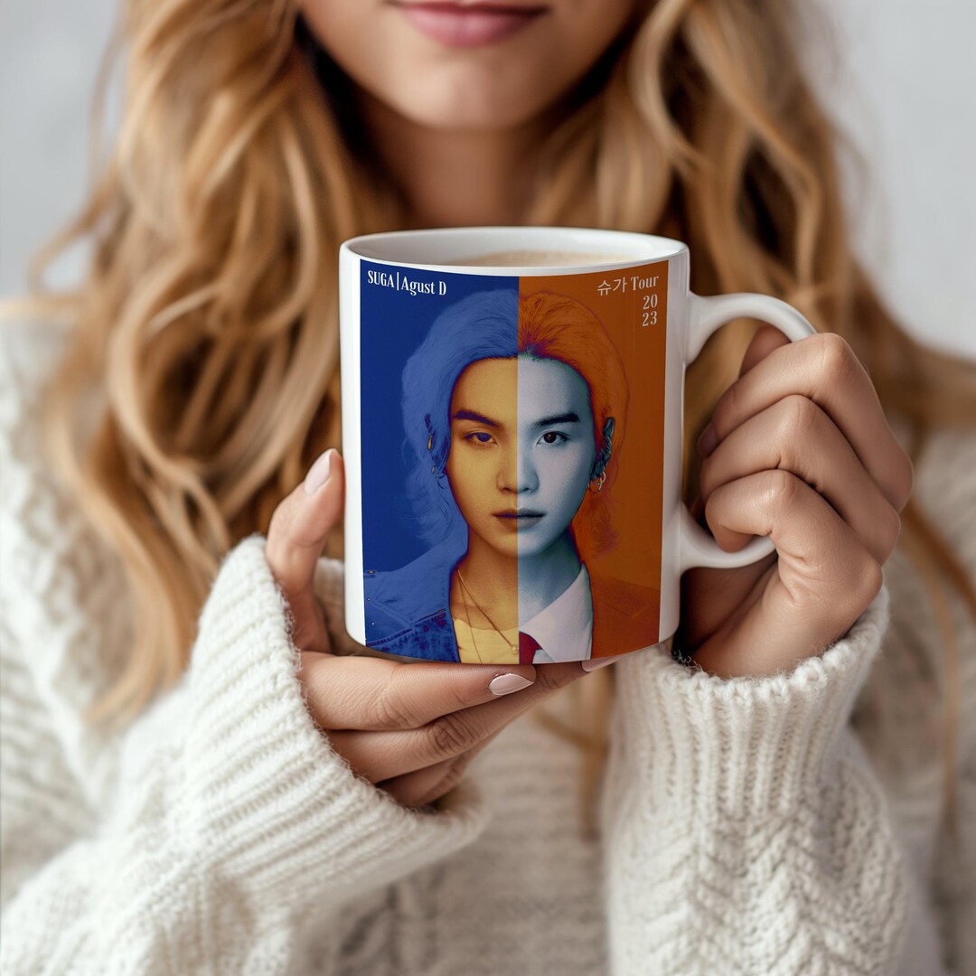BTS Suga Ceramic Mug, BTS Coffee Mug, Agust D, BTS Merch, Suchwita ...