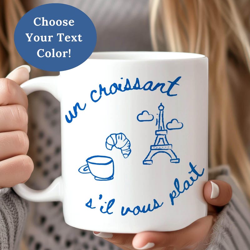 Chocolate Croissant Mug - Etsy