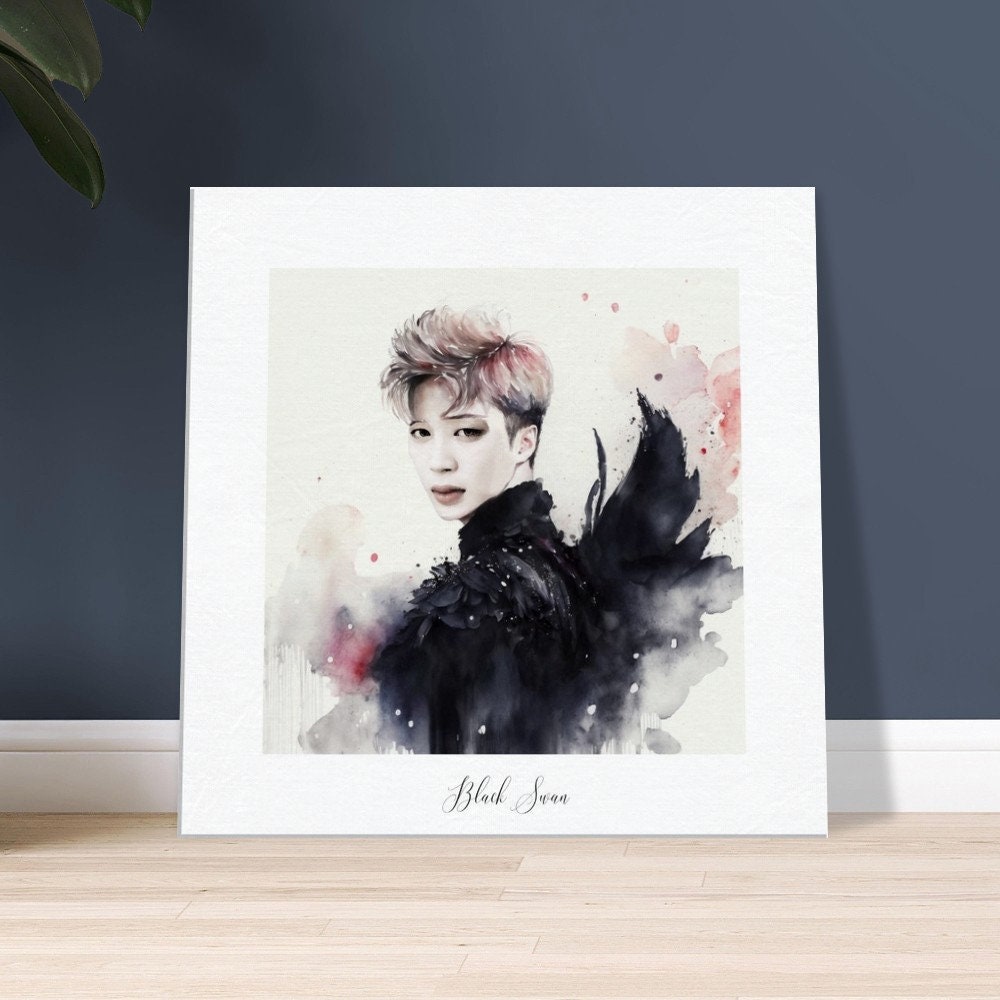 BTS Poster, Jimin, BTS Print, Jimin Black Swan, Bts Canvas Art, Bts Art ...