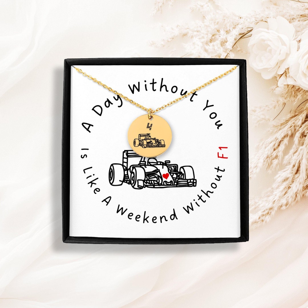 F1 Number Necklace, Formula One Necklace, Personalized Gift, Boyfriend ...