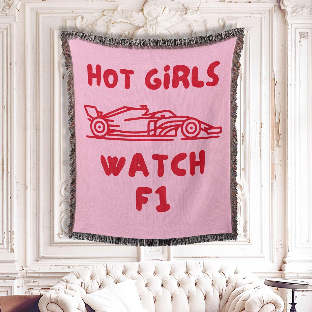 Hot Girls Watch F1, Formula 1 Blanket, Woven Tapestry Blanket, Gift for ...