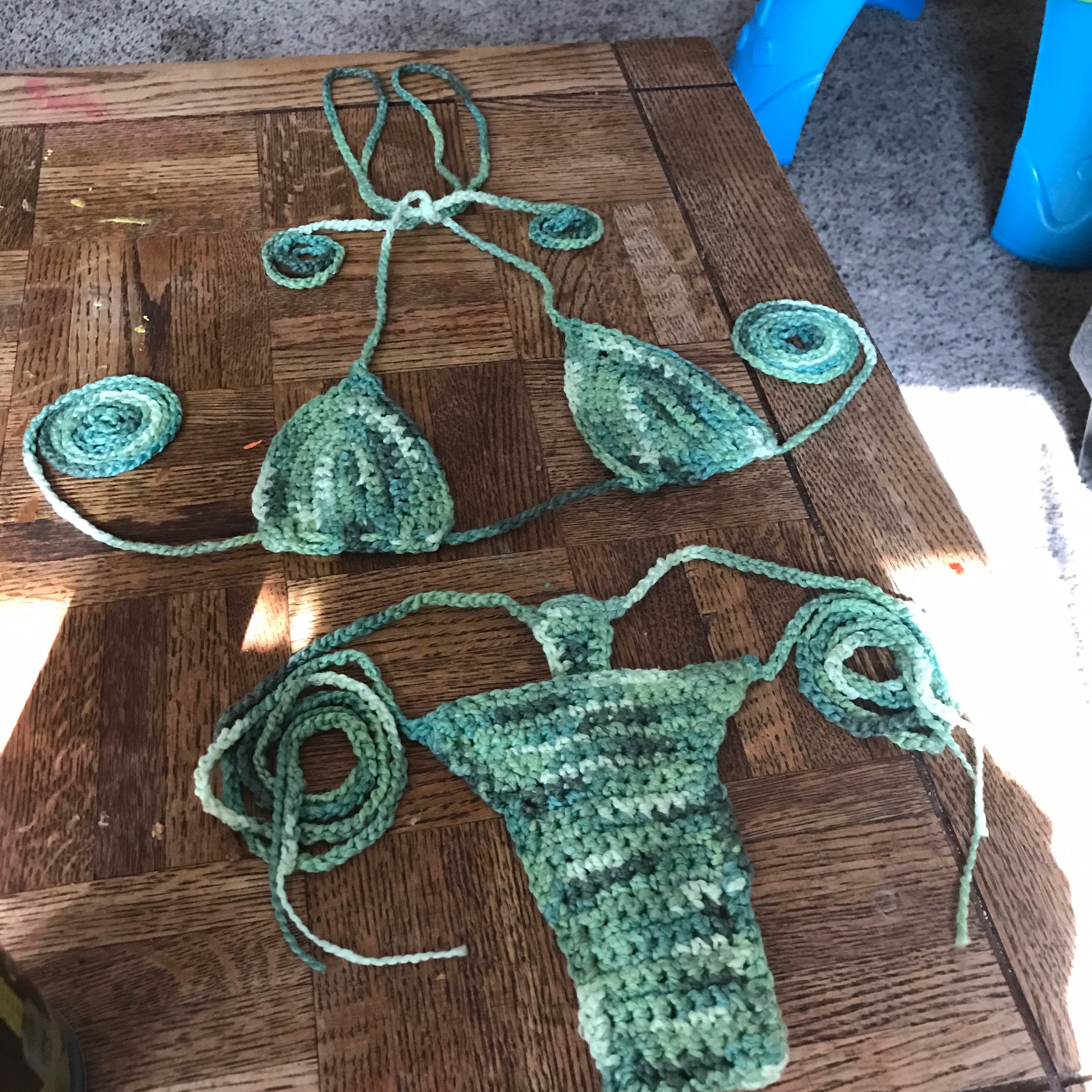 Micro Bikini Crochet Top and Bottom, Finished - Etsy