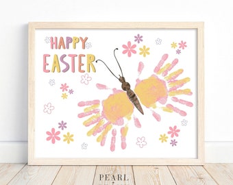 Easter Bunny Handprint Craft Printable for Kids - Etsy