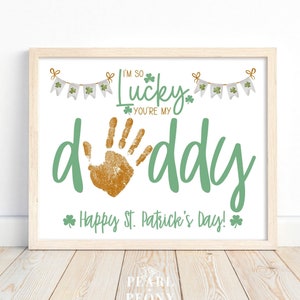 PRINTABLE St. Patrick's Day Handprint Art Craft for Kids, Keepsake Art ...
