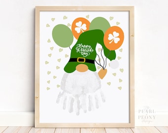 PRINTABLE St. Patrick's Day Handprint Art Craft for Kids, Keepsake Art ...