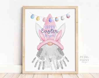 Easter Bunny Handprint Craft Printable for Kids - Etsy
