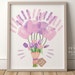 PRINTABLE Easter Handprint Art Craft, Flower Handprint Bouquet, Gift ...