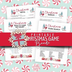 PRINTABLE Christmas Party Game Bundle, Family Party Game, Christmas ...