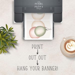 PRINTABLE Boho Watercolor Happy Birthday Banner, Birthday Garland ...