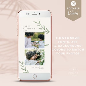 Digital Mother's Day Card Template Last Minute Mother's Day Card Photo ...