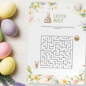 PRINTABLE Easter Activity Page Bundle for Kids, Easter Basket Games ...
