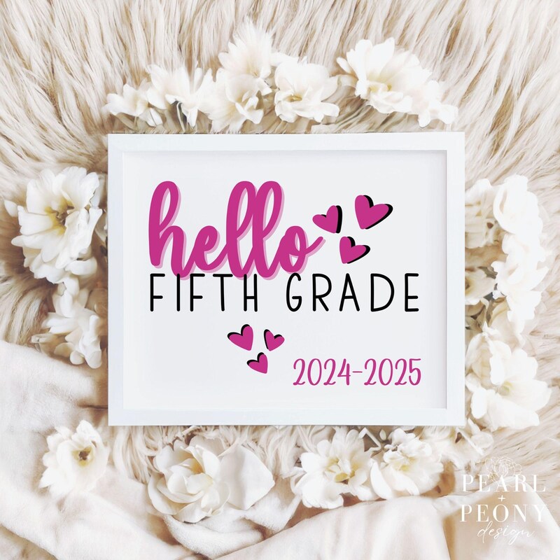 5th Grade Sign - Etsy