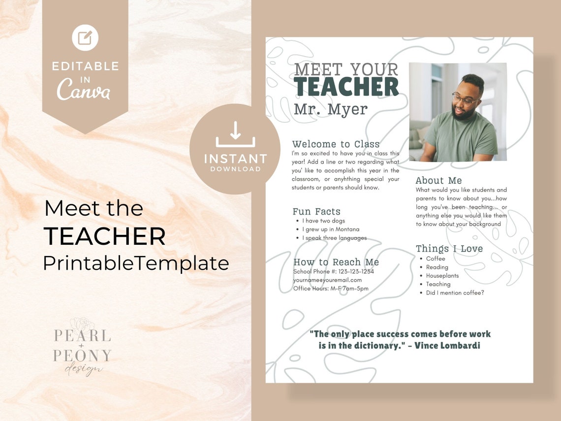 EDITABLE Meet the Teacher Template Back to School Flyer - Etsy