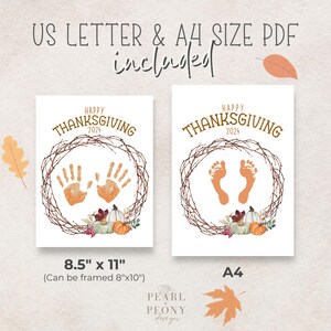 PRINTABLE Thanksgiving Handprint Art Craft, DIY Handprint Fall Art ...