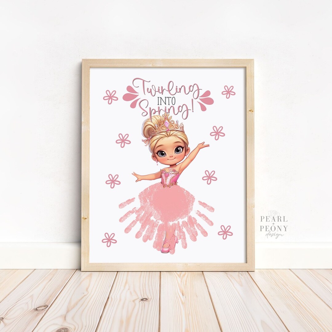 PRINTABLE Princess Ballerina Dancer Handprint Art Craft for Kids ...