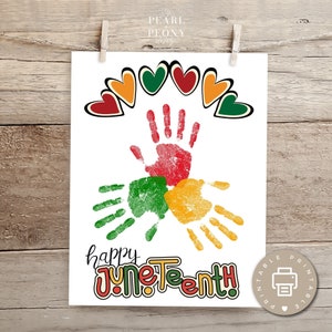 PRINTABLE Juneteenth Handprint Art Craft for Kids, Freedom Day Keepsake ...