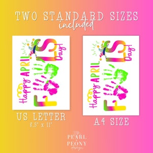 PRINTABLE April Fools Day Handprint Art Craft for Kids, Keepsake Art ...